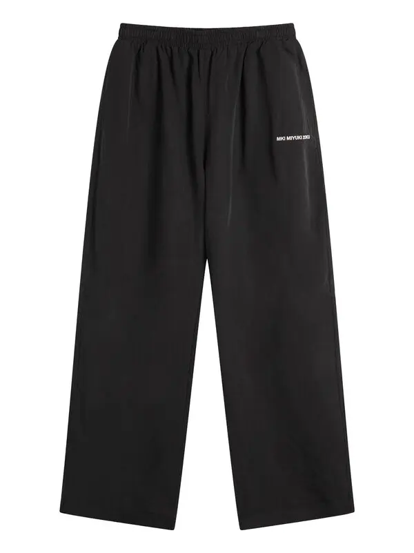 MKI MIYUKI ZOKU Sandwash Cupro Wide Leg Trousers - Black