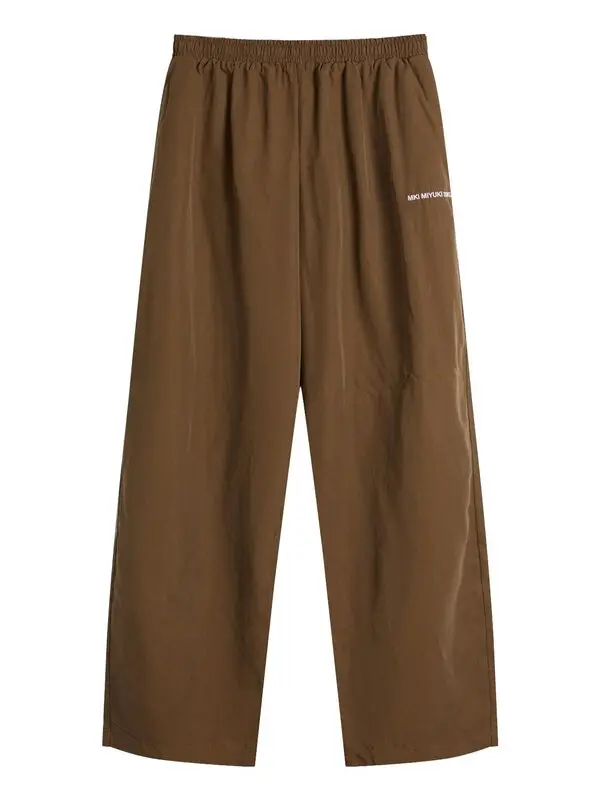 MKI MIYUKI ZOKU Sandwash Cupro Wide Leg Trousers - Brown