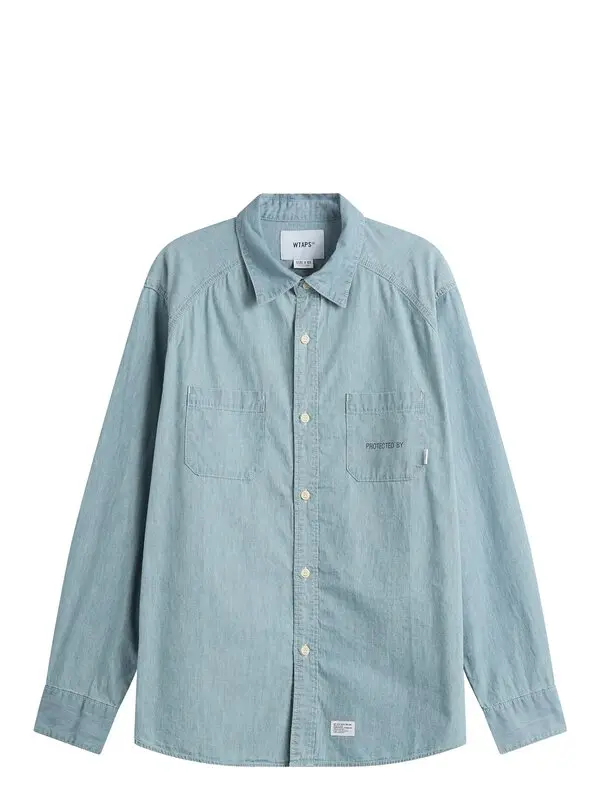 WTAPS Cb Long Sleeve Shirt - Indigo