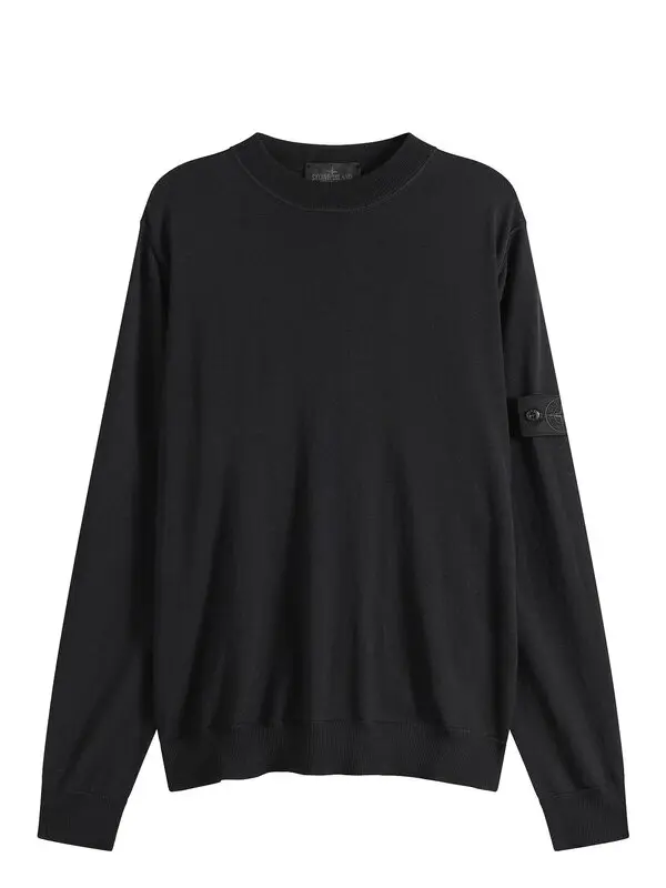 Stone Island Ghost Light Pure Wool Jumper - Black