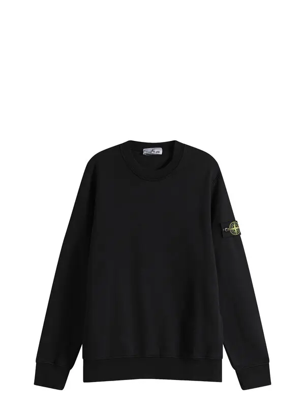 Stone Island Organic Cotton Fleece Sweatshirt - Black
