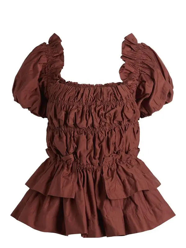 DAMSON MADDER Lyza Blouse - Brick