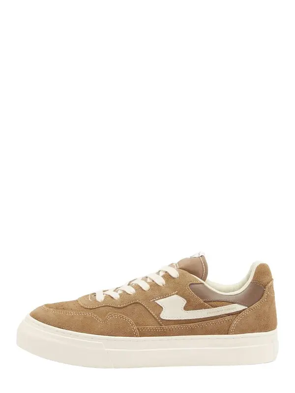 S.W.C STEPNEY WORKERS CLUB Pearl S-strike Geo Merged Sneaker - Brown