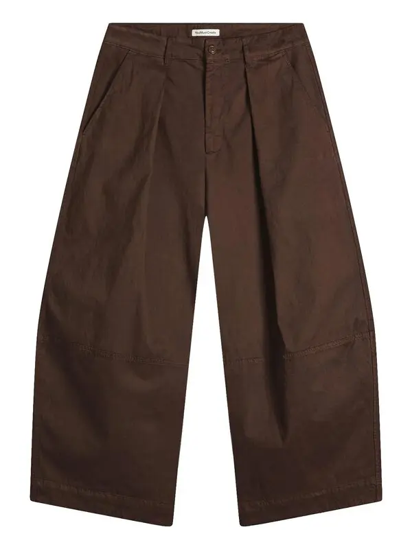 You Must Create Garment Dyed Modal Deadbeat Trouser - Brown