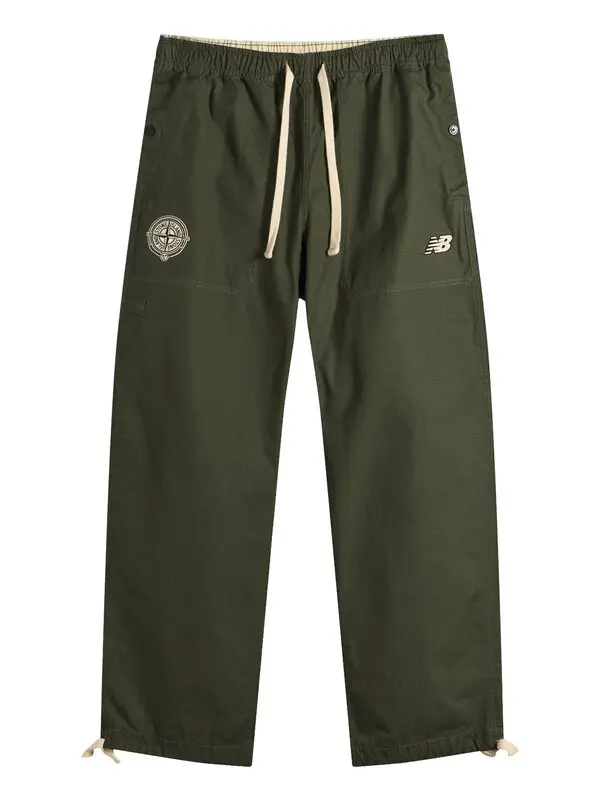 Stone Island X New Balance Loose Reversible Pants - Juniper