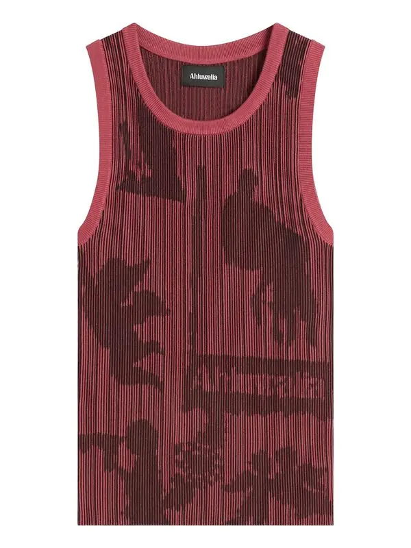 Ahluwalia Seydou Knitted Vest - Rust/brown