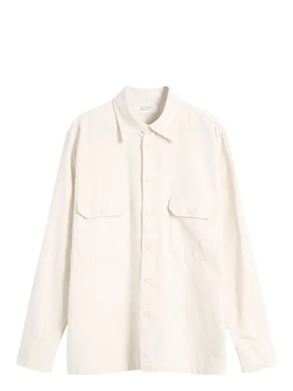 Universal Works Sid Flannel Cpo Shirt - Ecru