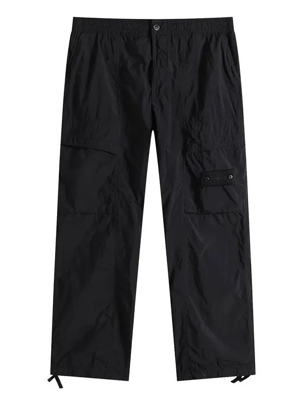 Stone Island Ghost Nylon Smerigliato Cargo Trousers - Black