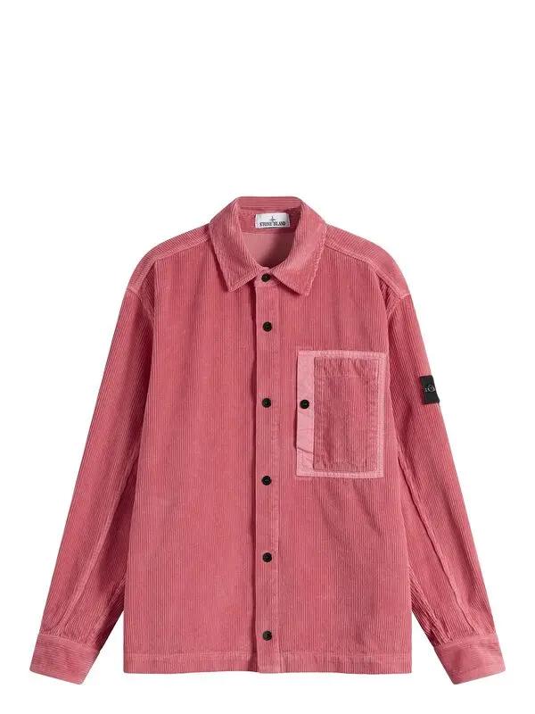 Stone Island Organic Cotton Corduroy Overshirt - Geranium