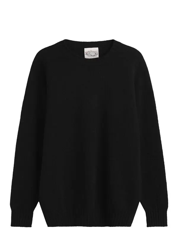 JAMIESON'S OF SHETLAND Crew Knit - Black