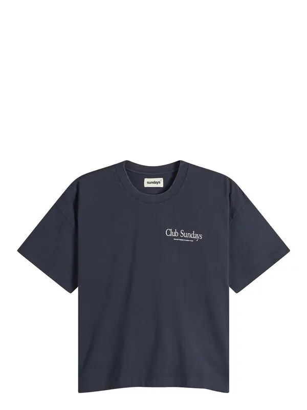 SNDYS. Track Tee - Navy