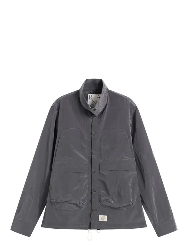 RANRA Epitome Shiny Nylon Overshirt - Peat