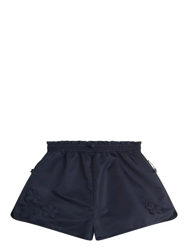 Cecilie Bahnsen Colette Shorts In Technical Nylon - Navy