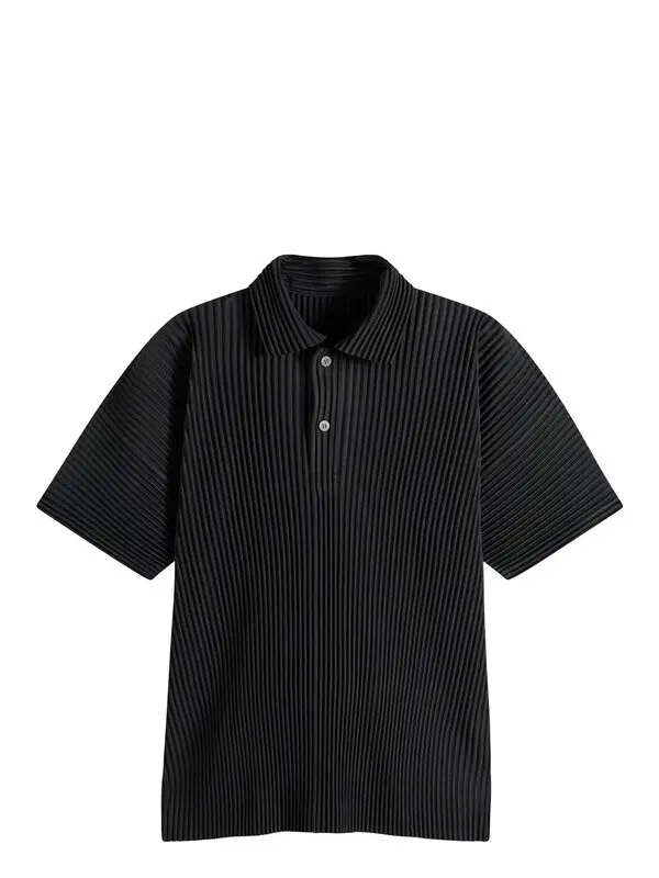 Issey Miyake Pleat Short Sleeve Shirt - Black