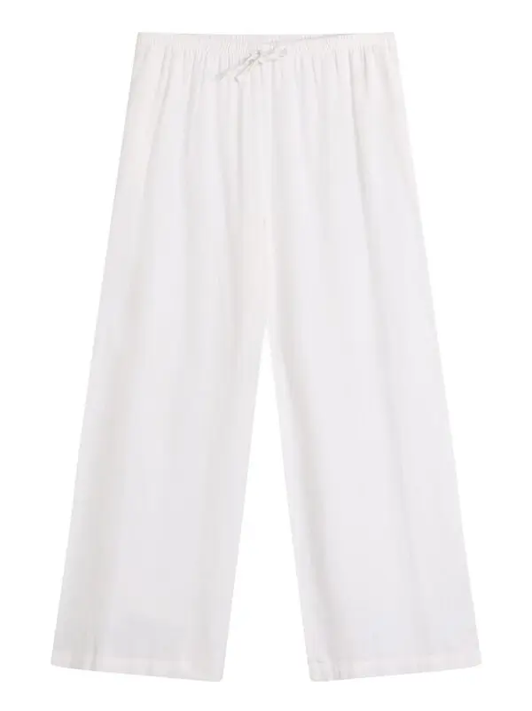 TALA Soft Linen Drawstring Trousers - Ivory