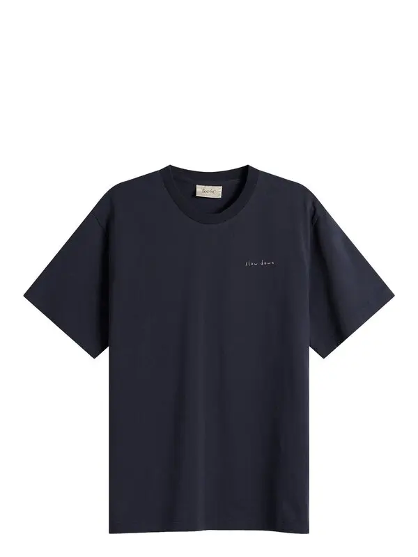 FORET Slow Down T-shirt - Navy