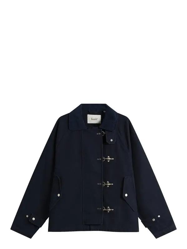 FORET Cinder Clasp Canvas Jacket - Navy