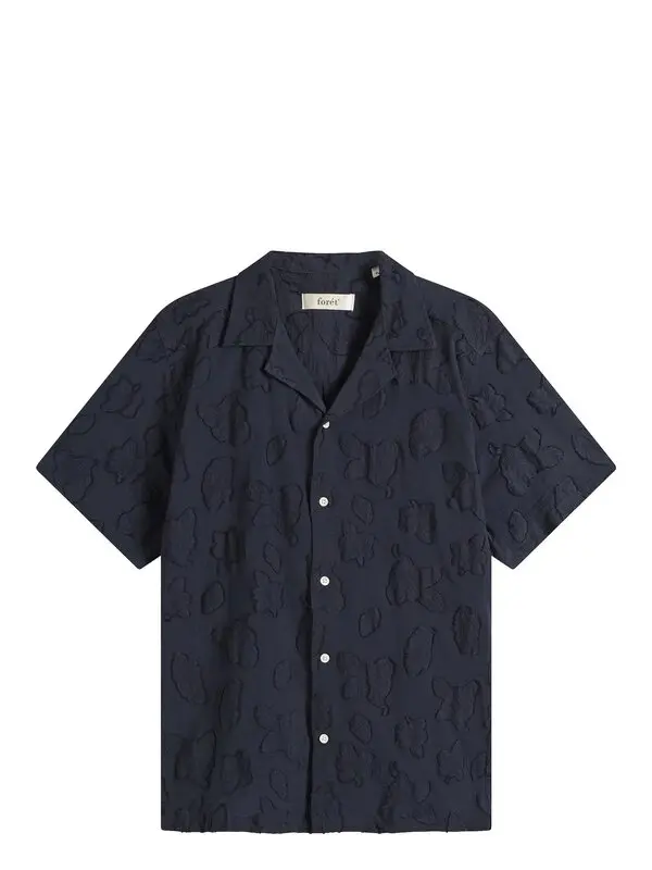FORET Peer Jacquard Shirt - Navy