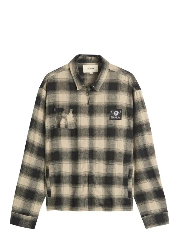 HERESY Fog Zip Shirt - Check