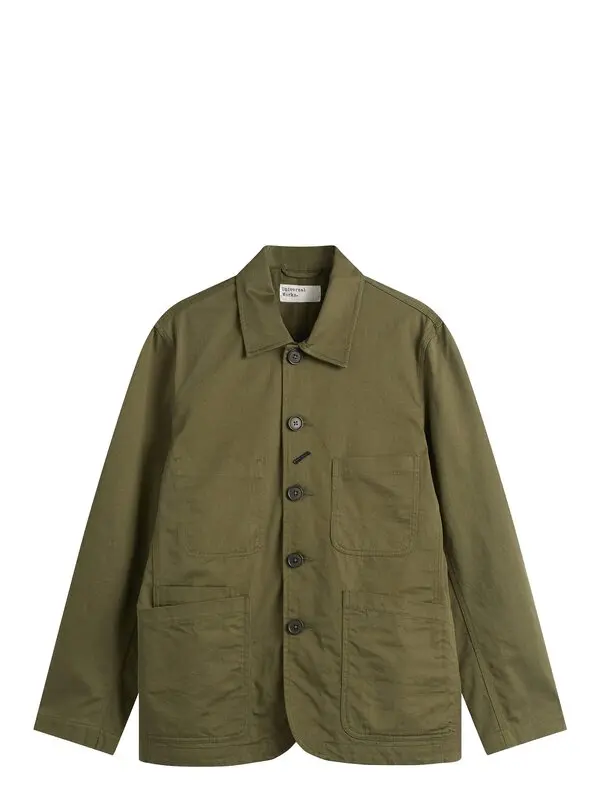 Universal Works Twill Bakers Jacket - Light Olive