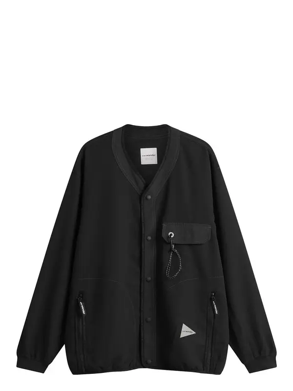 AND WANDER Vent Cardigan - Black