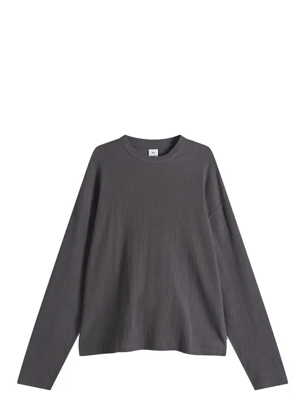 WON HUNDRED Steven Long Sleeve Ribbed T-shirt - Asphalt