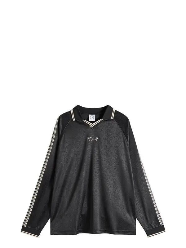 POLAR SKATE CO. Davie Long Sleeve Football Shirt - Black