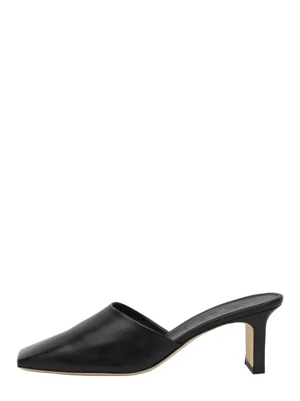 AeydĒ Blithe Square Toe Mules - Black