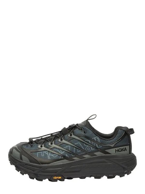 Hoka One One U Mafate Three2 Wordmark Sneaker - Black/outer Orbit