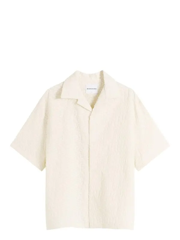 MKI MIYUKI ZOKU Ribbon Jacquard Vacation Shirt - Ecru