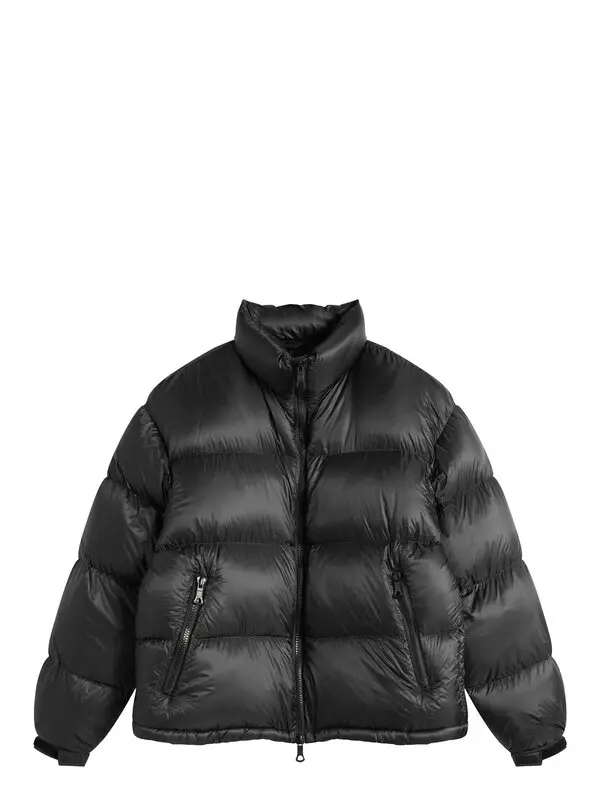 MKI MIYUKI ZOKU Translucent Funnel Neck Bubble Jacket - Black