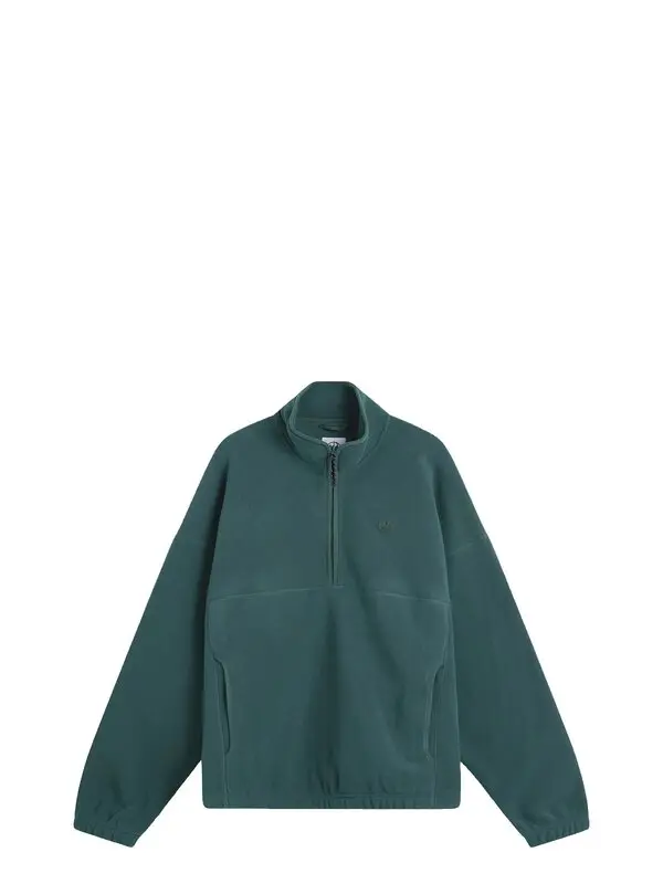 POLAR SKATE CO. Ivan Half Zip Fleece Sweatshirt - Dark Emerald
