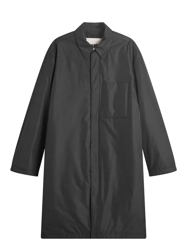 JIL SANDER Nylon Car Coat - Black