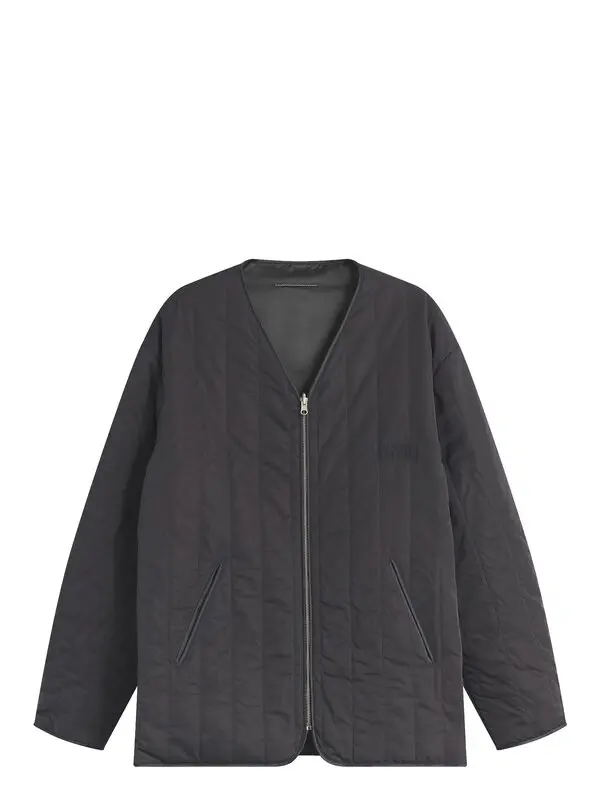 MAISON MARGIELA Light Padded Collarless Jacket - Black/black