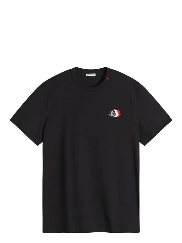 Moncler Cotton Patch Logo T-shirt - Black