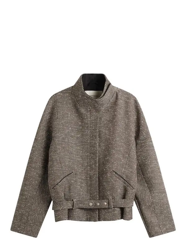 ENTIRE STUDIOS Contrast Aviator Jacket - Brindle
