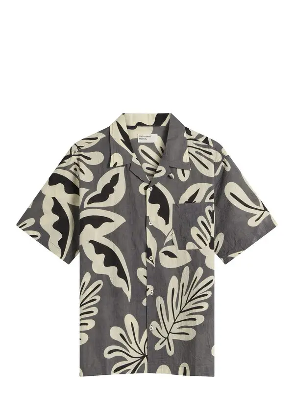 Universal Works Baja Print Road Shirt - Grey