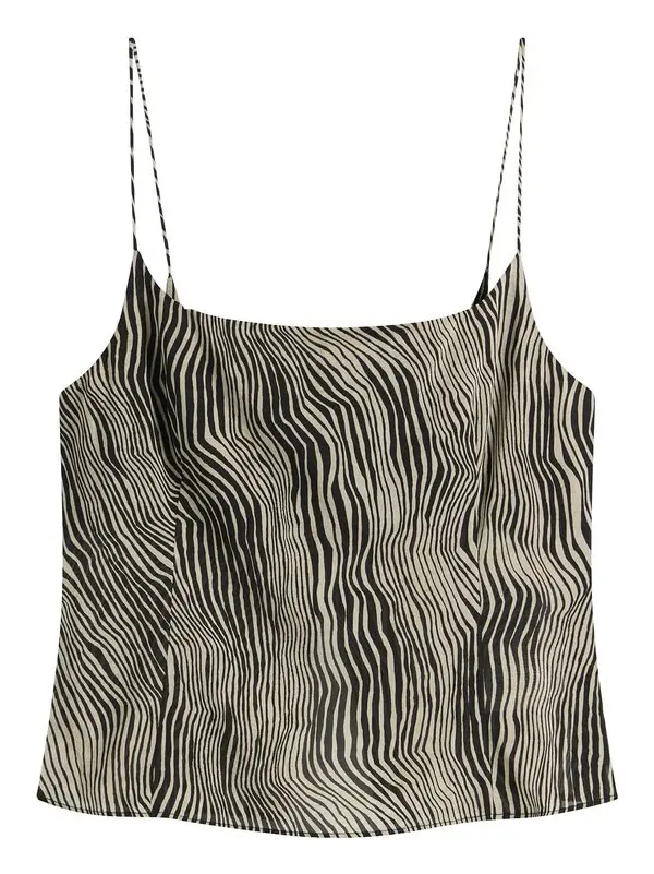 ST. AGNI Savannah Silk Cami Animal Print - Sand