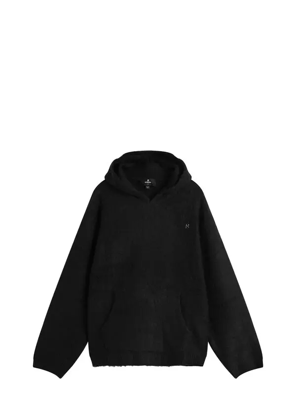 REPRESENT Textured Borg Hoodie - Jet Black