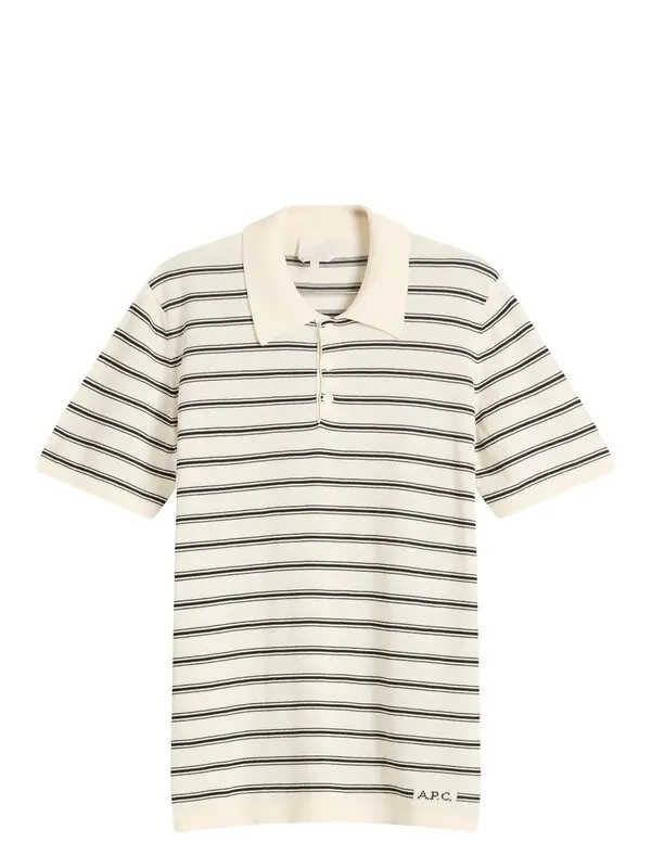 A.p.c. Polo Shirt - Ecru/black