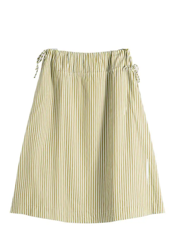 DAMSON MADDER Caspia Volume Midi Skirt - Basil