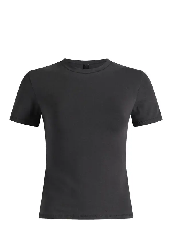 SKIMS Cotton Jersey T-shirt - Soot
