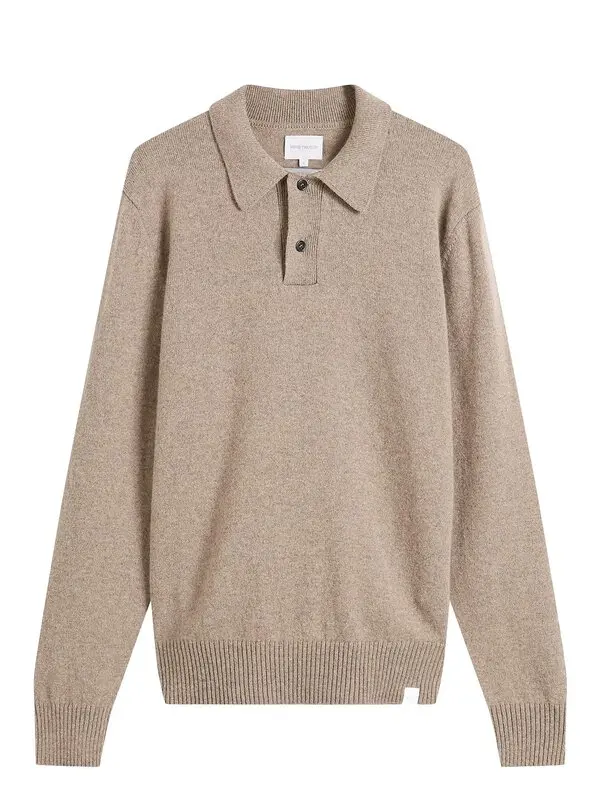Norse Projects Standard Merino Lambswool Polo - Clay