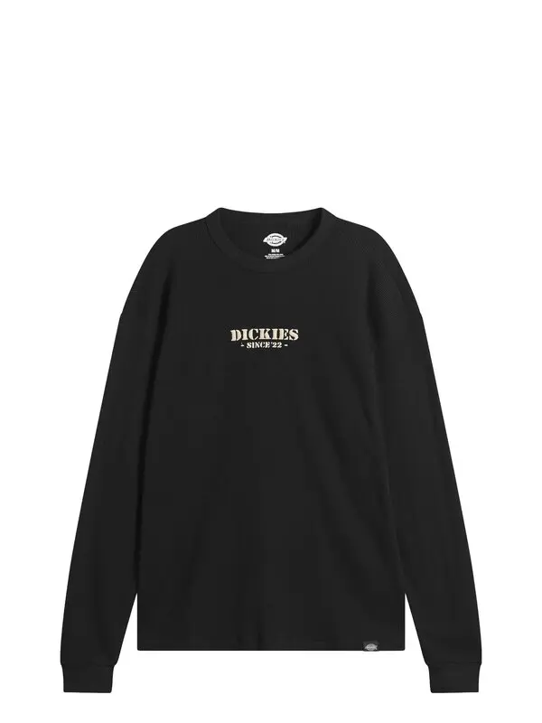 Dickies Long Sleeve Waffle T-shirt - Black
