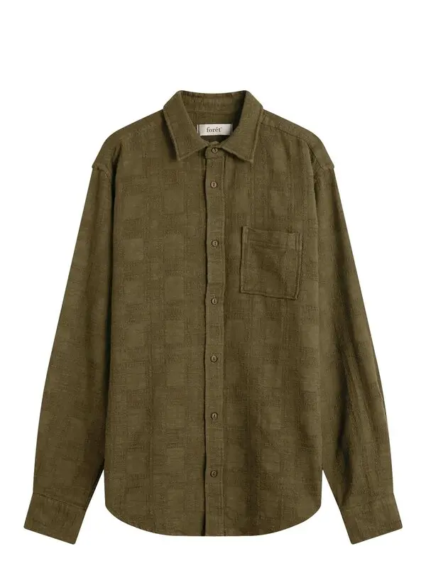 FORET River Jacquard Shirt - Army