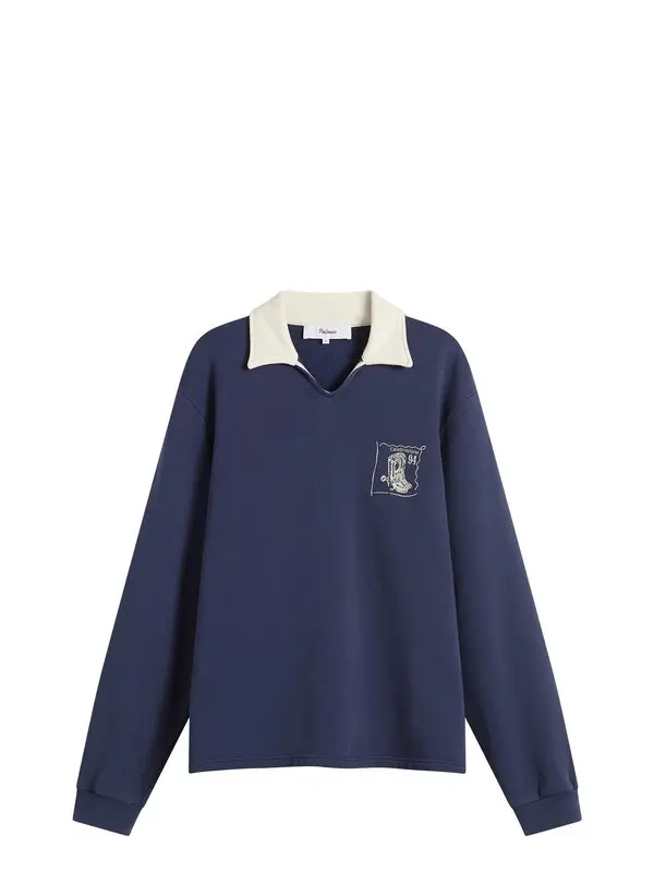 PALMES Boot Open Rugby Shirt - Navy