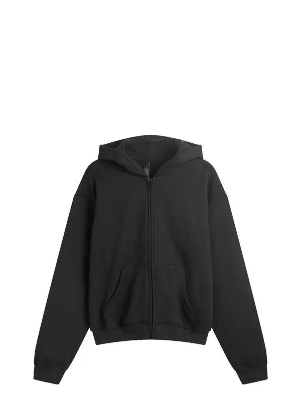 SKIMS Cotton Fleece Classic Zip Up Hoodie - Onyx
