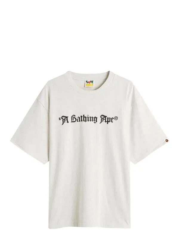 A BATHING APE Gothic Logo T-shirt - Gray
