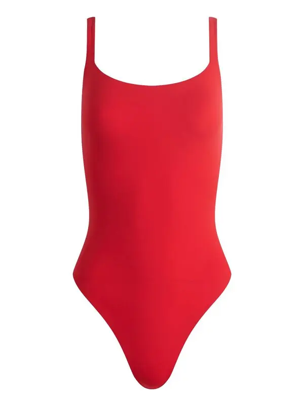 SKIMS Fits Everybody Square Neck Bodysuit - Cherry
