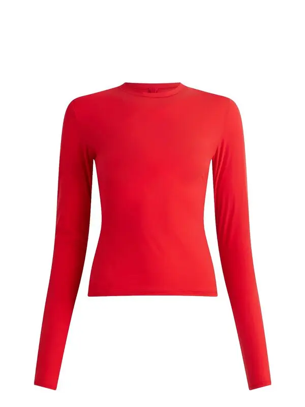 SKIMS Fits Everybody Long Sleeve T-shirt - Cherry